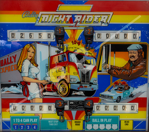 Night Rider EM Bally Backglass | Pinball Backglass
