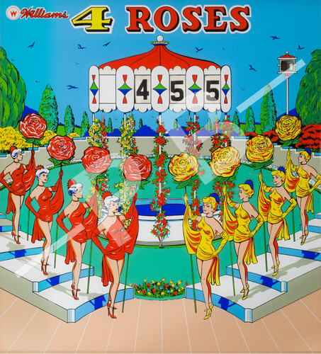 4 Roses 1962 Williams Backglass | Pinball Backglass