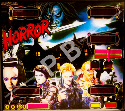 Horror Pinball Shop Backglass | Pinball Backglass