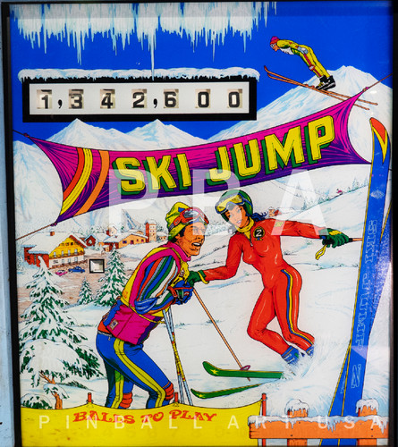 Ski Jump Zaccaria Backglass | Pinball Art USA
