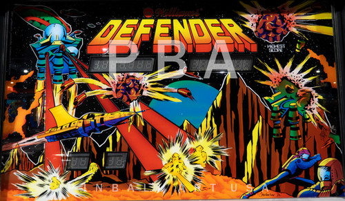 Defender 1982 Williams Backglass | Pinball Art USA