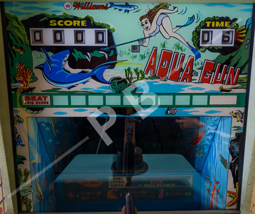 Aqua Gun Williams Rifle Game | Pinball Backglass