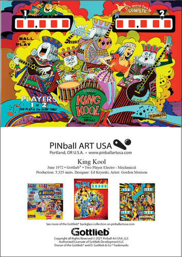 King Kool Greeting Card | Pinball Art USA