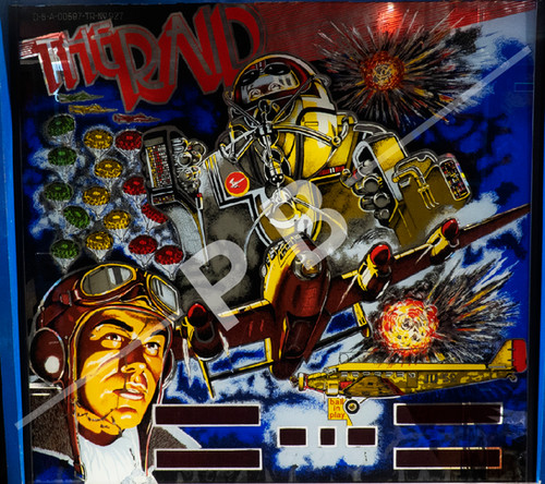 The Raid 1984 Playmatic Backglass | Pinball Backglass