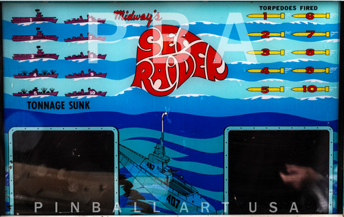 Sea Raider Midway Backglass | Pinball Art USA