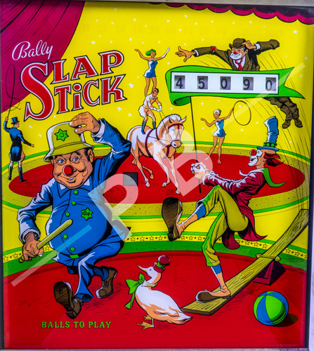 Slap Stick 1975 Bally Backglass | Pinball Backglass