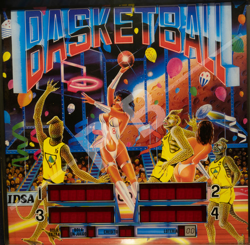 Basketball 1986 IDSA Backglass | Pinball Backglass