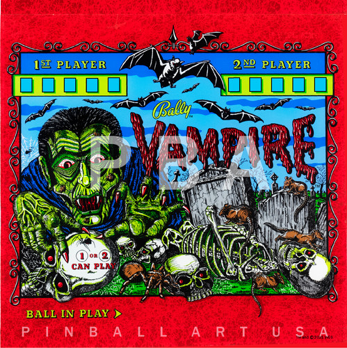 Vampire 1970 Bally | Pinball Art USA