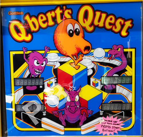 Q-bert's Quest 1983 Gottlieb Backglass | Pinball Backglass