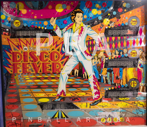 Disco Fever 1978 Williams Backglass | Pinball Art USA