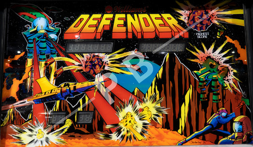 Defender 1982 Williams Backglass | Pinball Backglass