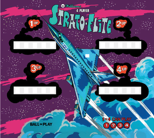 Strato-Flite 1974 Williams | Pinball Backglass