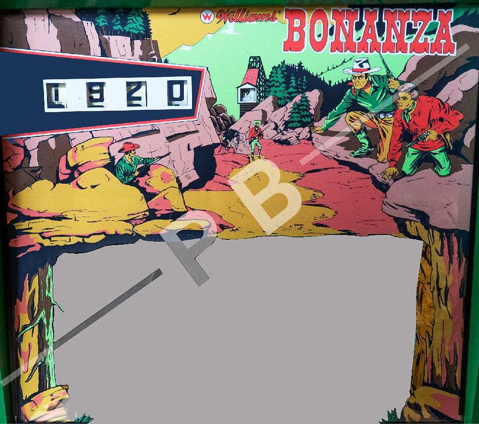 Bonanza Williams Rifle Game | Pinball Backglass
