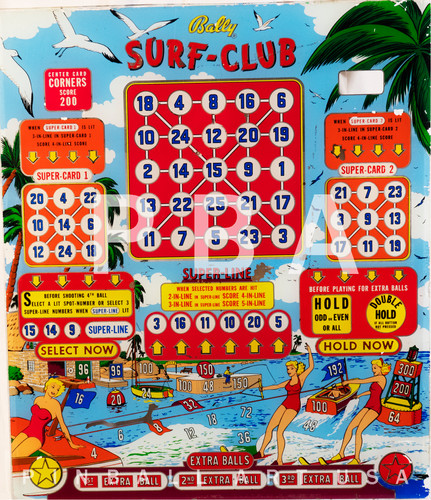 Surf Club Bally | Pinball Art USA