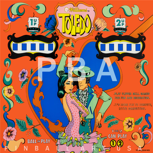Toledo 1975 Williams | Pinball Art USA