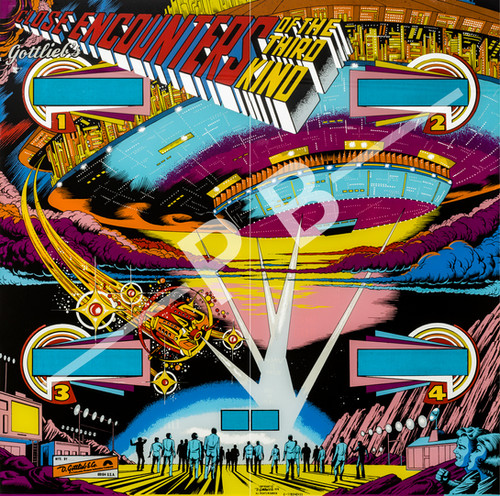 Close Encounters 1978 Gottlieb Backglass | Pinball Backglass