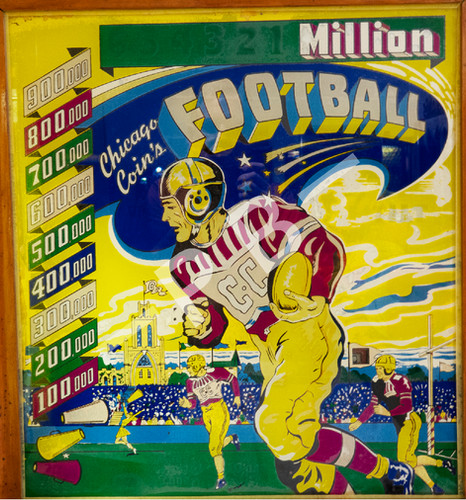 Football 1949 Chicago Coin Backglass | Pinball Backglass
