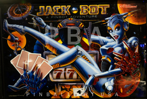 Jack Bot 1995 Williams Backglass | Pinball Art USA