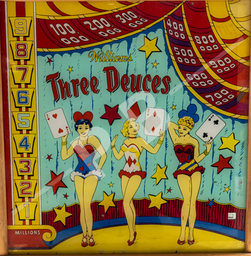 Three Deuces 1955 Williams Backglass | Pinball Backglass