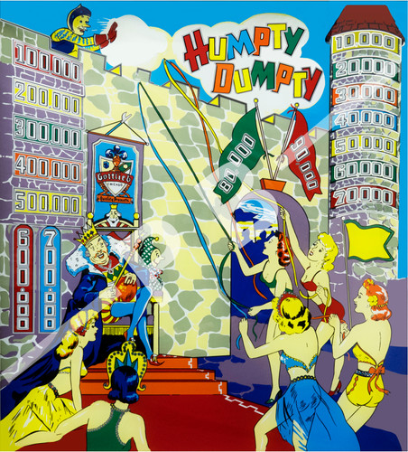 Humpty Dumpty 1947 Gottlieb Backglass | Pinball Backglass