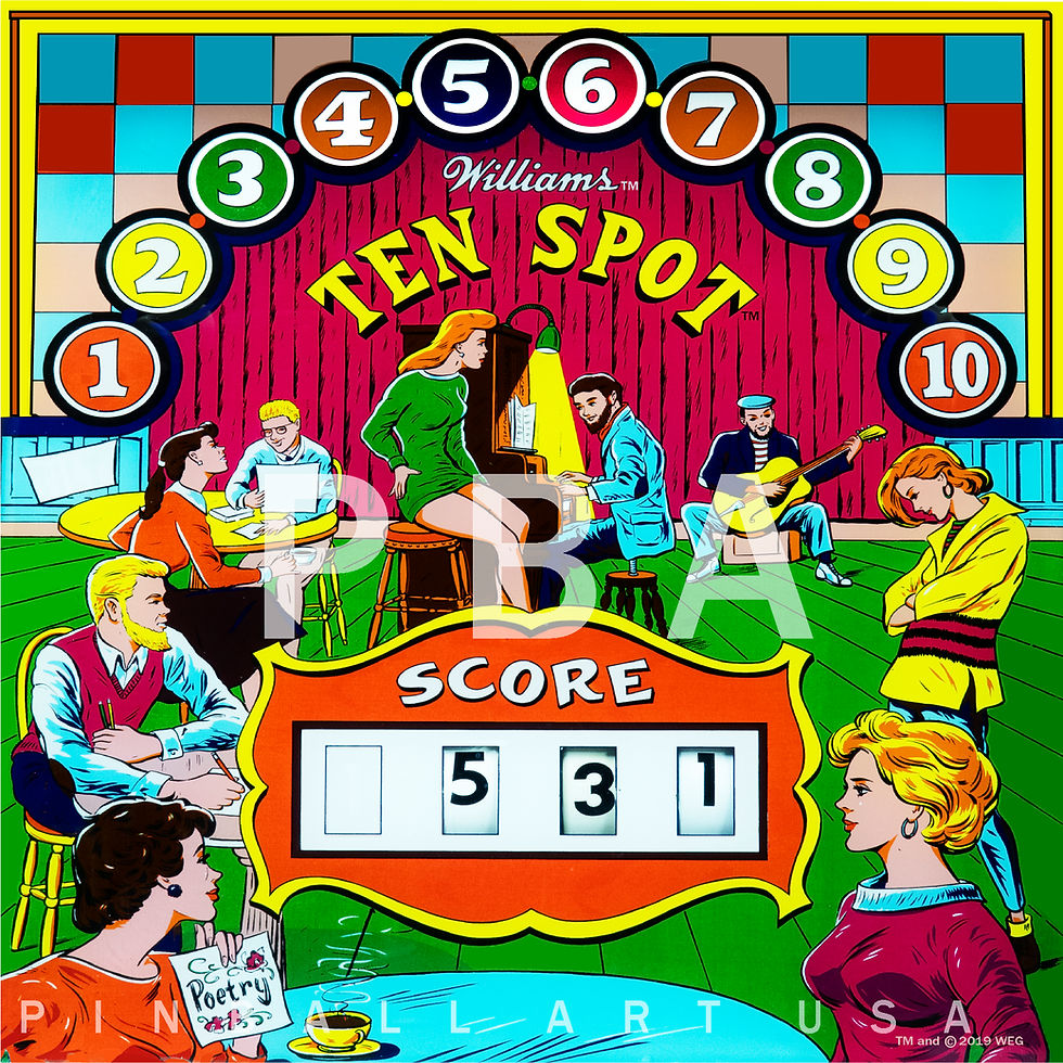 Ten Spot 1961 Williams | Pinball Art USA