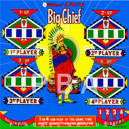 Big Chief 1965 Williams | Pinball Art USA