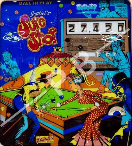 Sure Shot 1976 Gottlieb Backglass | Pinball Backglass