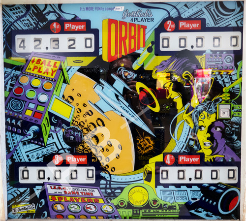 Orbit 1971 Gottlieb Backglass | Pinball Backglass
