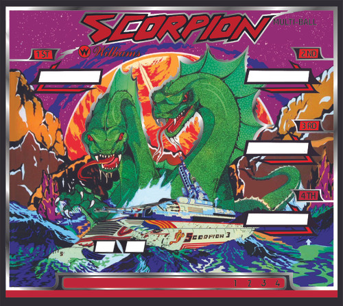 Scorpion 1980 Williams Backglass | Pinball Backglass