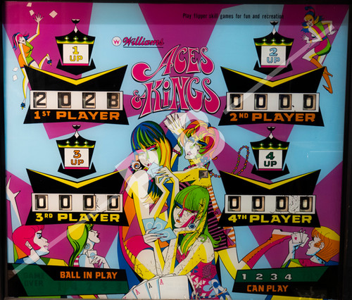 Aces & Kings 1970 Williams Backglass | Pinball Backglass