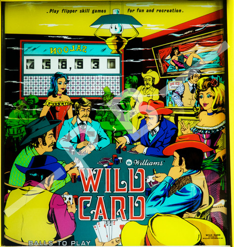 Wild Card 1977 Williams Backglass | Pinball Backglass