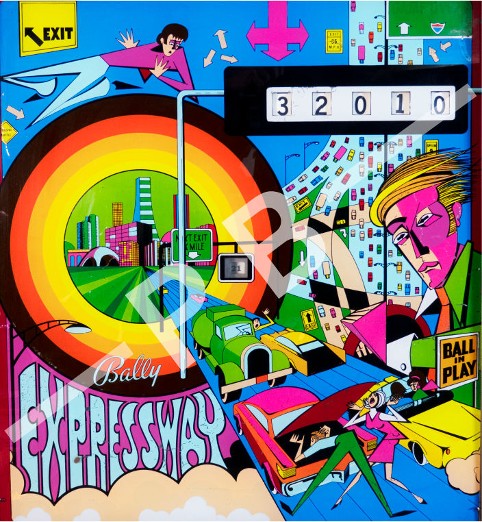 Expressway 1971 Bally Backglass | Pinball Backglass