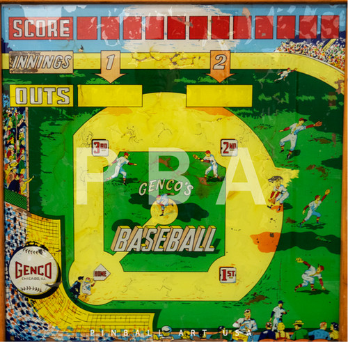 Baseball 1934 Genco | Pinball Art USA