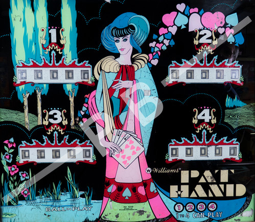 Pat Hand 1975 Williams Backglass | Pinball Backglass