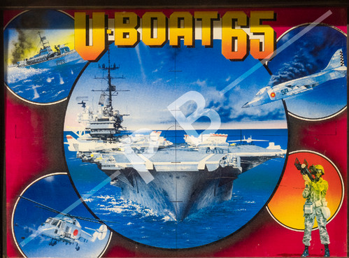 U Boat 65 1988 Bell Games Backglass | Pinball Backglass