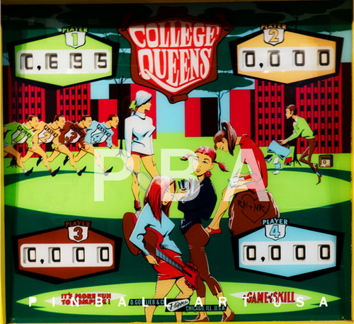College Queens 1969 Gottlieb | Pinball Art USA