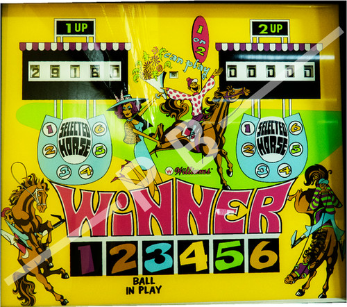Winner 1972 Williams Backglass | Pinball Backglass