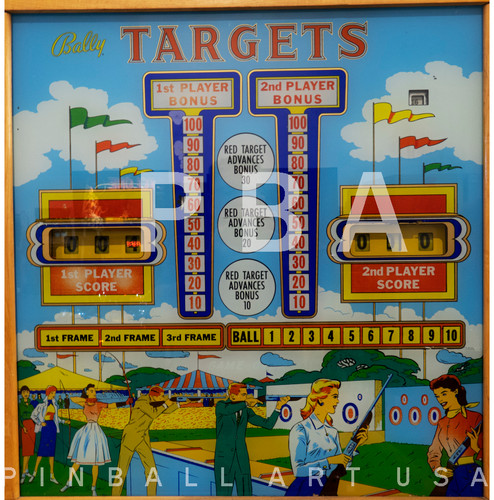 Targets 1959 Bally | Pinball Art USA