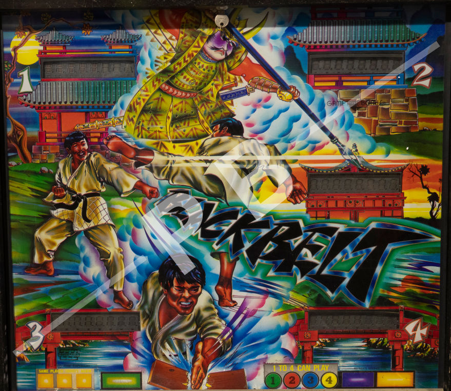 Blackbelt 1986 Zaccaria Backglass | Pinball Backglass