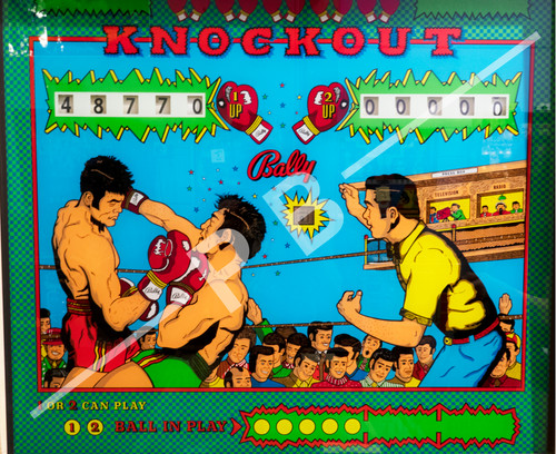 Knockout 1975 Bally | Pinball Backglass