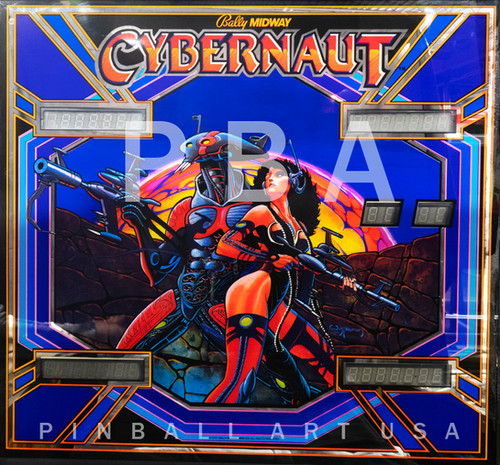 Cybernaut 1985 Bally Backglass | Pinball Art USA
