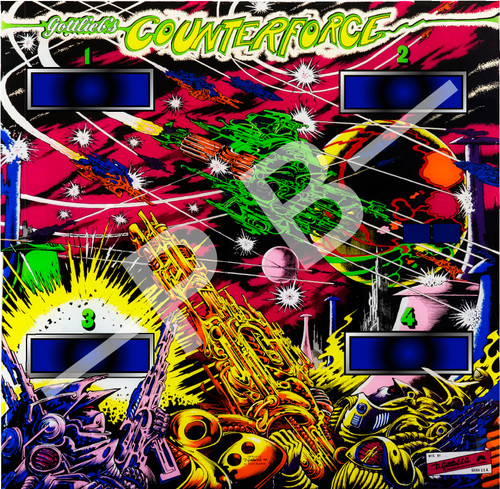 Counterforce 1980 Gottlieb Backglass | Pinball Backglass