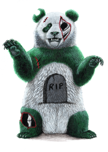 Zombear - Scarebear Series Print | louisemcnaught