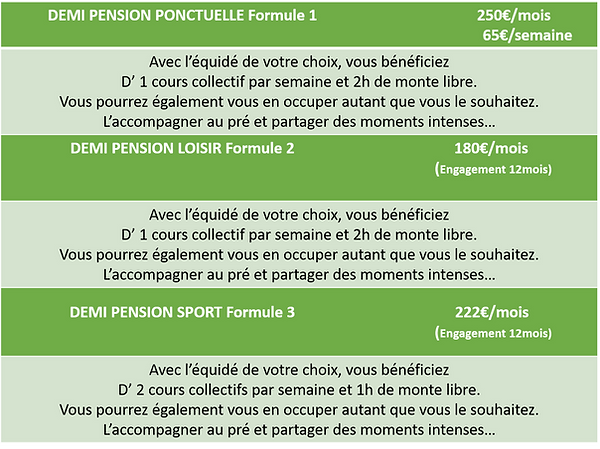 Pension et demi-pension | Écurie Basse Zorn