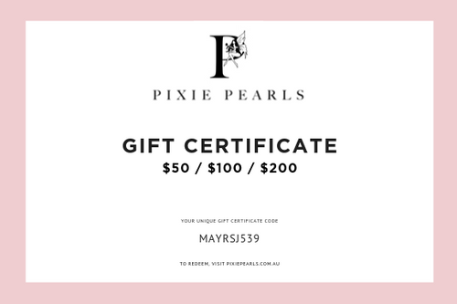 Gift Certificates ($50, $100, $200) | Pixie Pearls