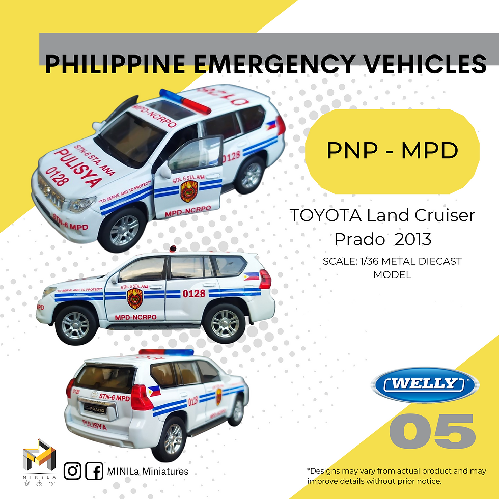 05 [1/36 scale Toyota Prado] PNP-MPD (Philippine Emergency Vehicles ...