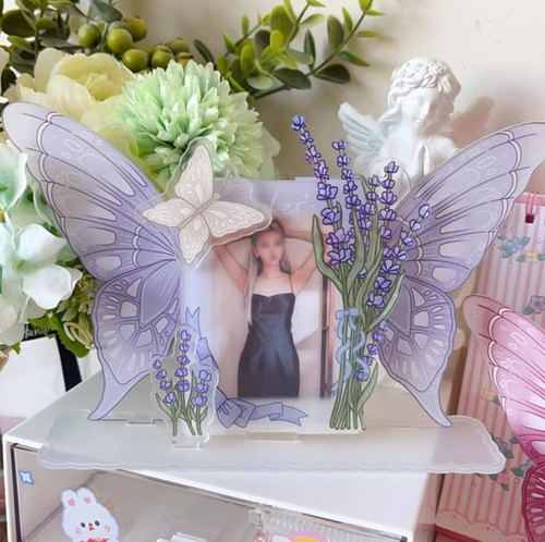 Lavender Butterfly Acrylic Photo Standee Set | The Little Min Store