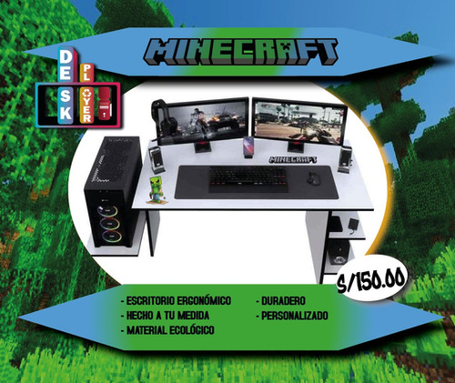ESCRITORIO GAMER "Minecraft" | Deskplayer
