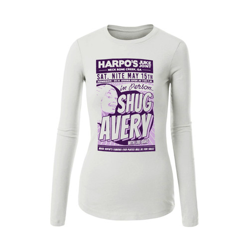 SHUG AVERY - LADIES WHITE L/S T-SHIRT | hillmanbookstore