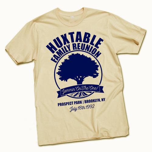 Huxtable Family Reunion T-Shirt | Cream & Navy Blue | hillmanbookstore